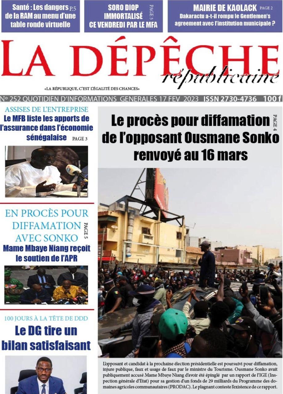 La Une des Quotidiens Nationaux du 17 Février 2023 – SenCaféActu